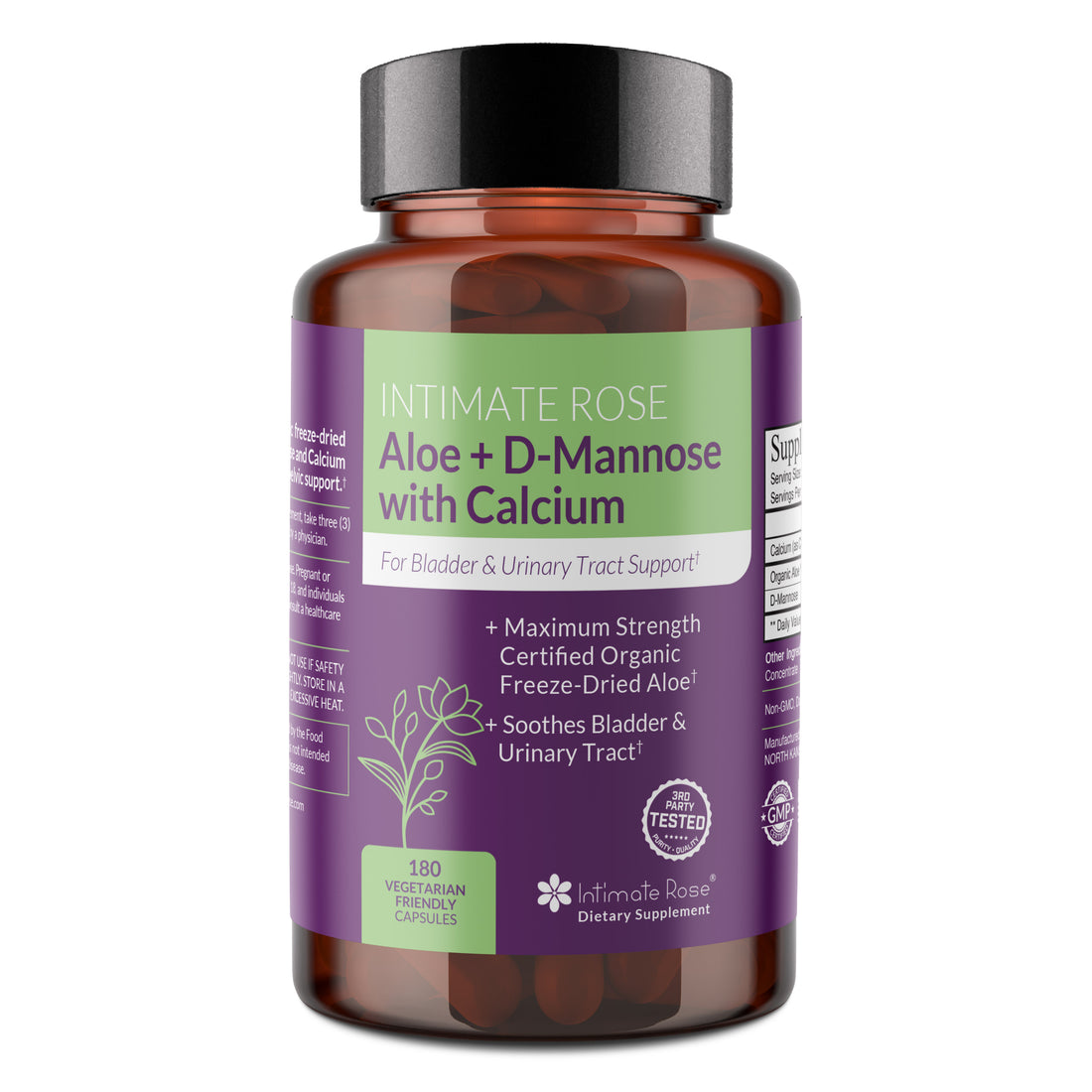 Freeze Dried Aloe Vera Supplement (Capsules) With D-Mannose and Calcium ...