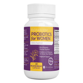 Flora Bloom Probiotic Supplement for Women 60 Capsules – Intimate Rose