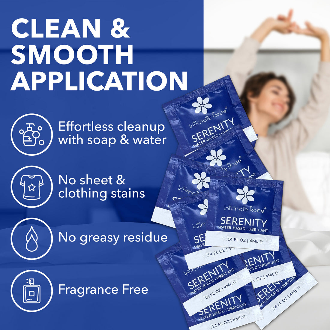 10 Pack - Serenity Water-Based Travel Lubricant – Intimate Rose